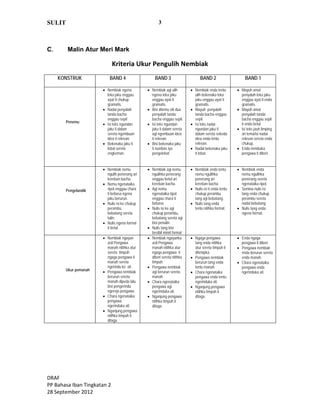 Instrumen pentaksiran pusat contoh tugasan panjang | PDF
