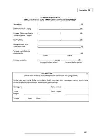 Instrumen pk guru bk konselor | PDF