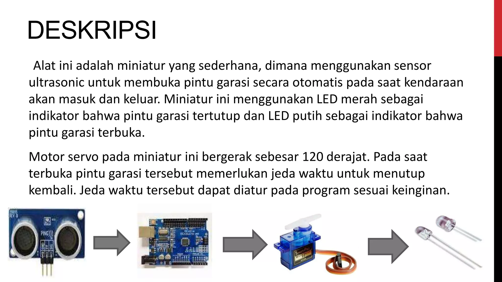Arduino Automatic Garage Door With Ultrasonic Sensors Ppt