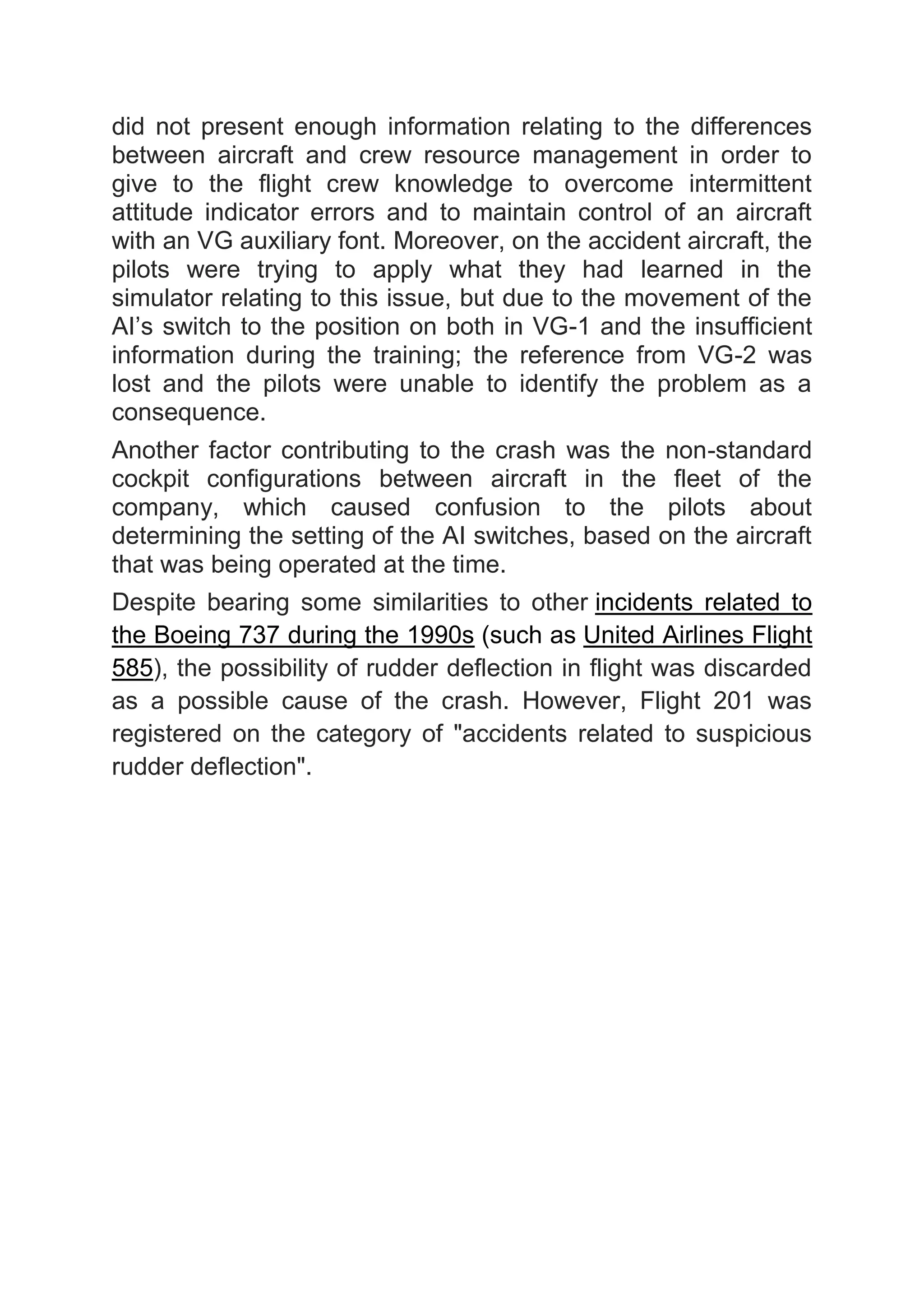 Flight Instrument accident report | PDF
