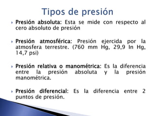 Instrumentación y control para presión | PPTX