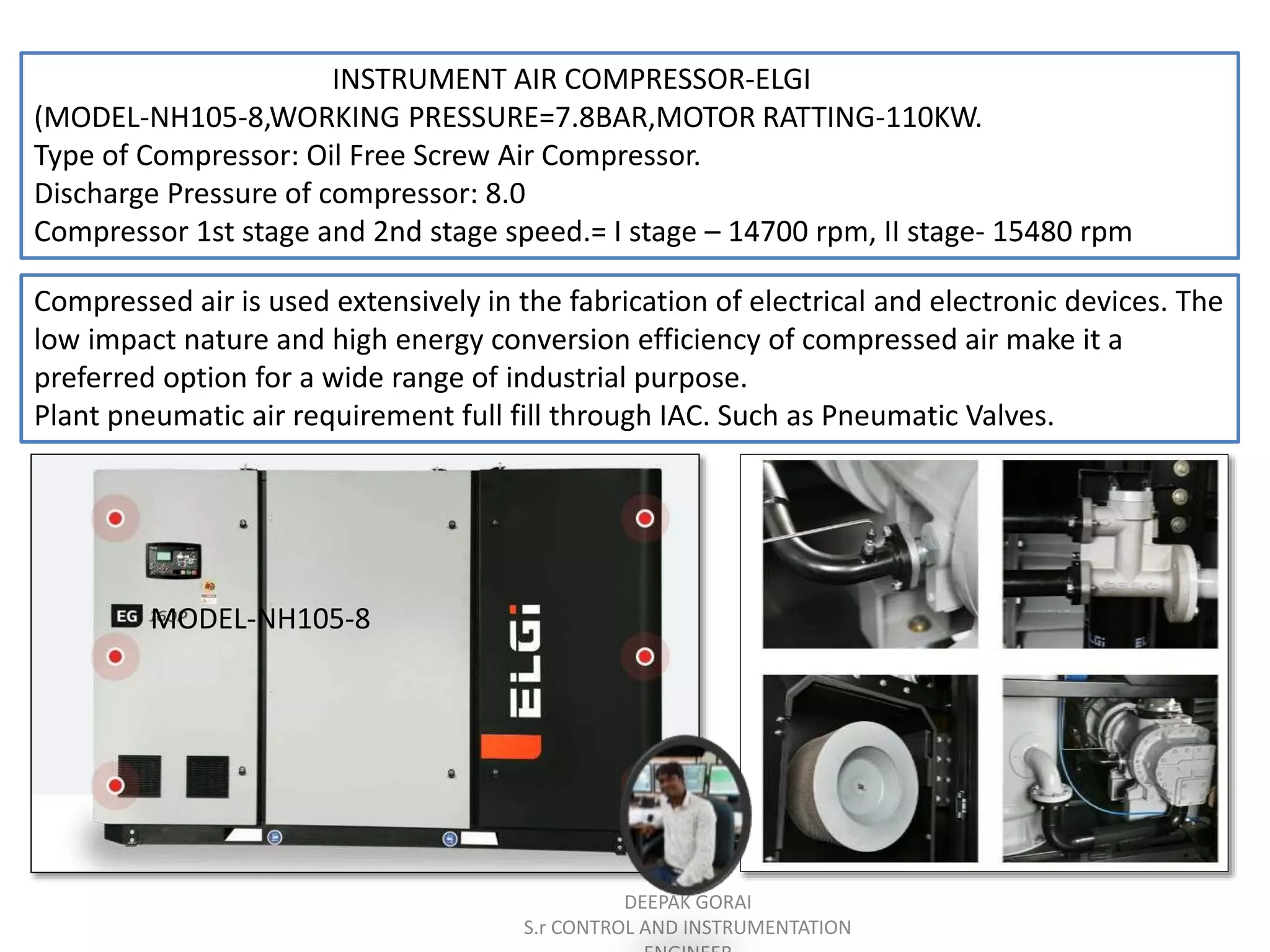Elgi Instrument air compressor Electrical and control wiring | PPTX