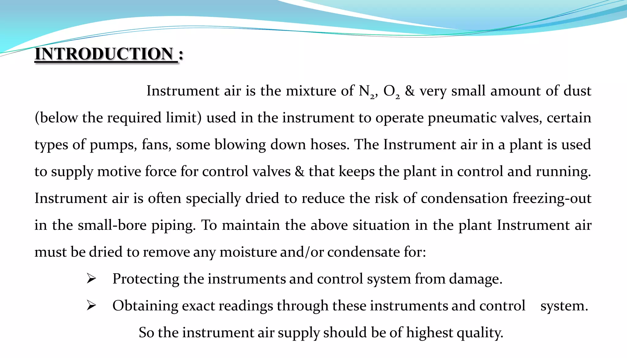Instrument air package | PPTX