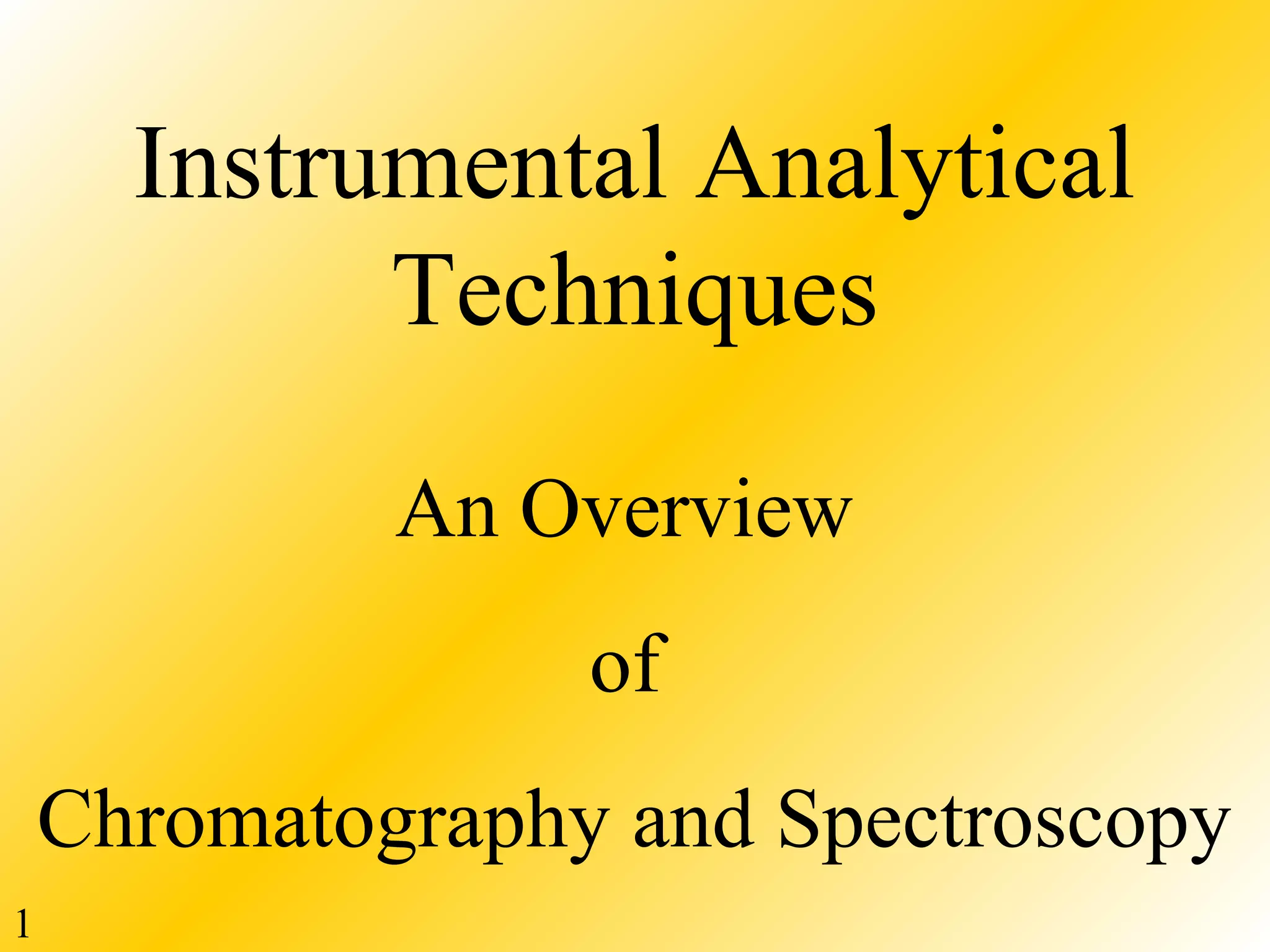 Instrumental analysis | PPT