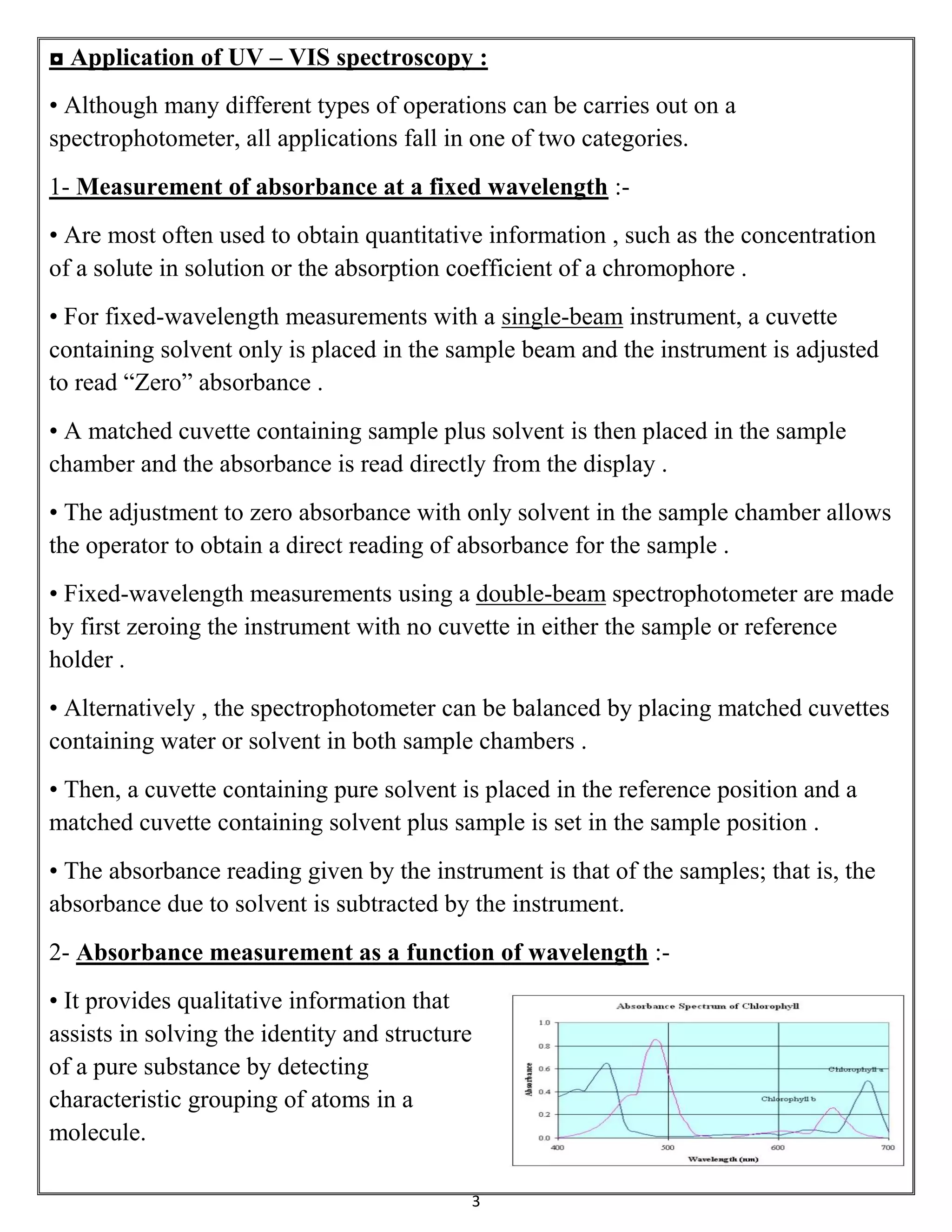 Spectrophotometric Instruments (Detector) and Application of UV – VIS ...