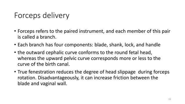 Instrumental delivery - Forceps and Vaccuum | PPTX | Pregnancy ...