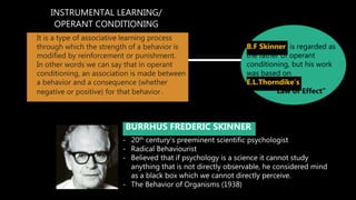 Instrumental Learning Theory | PPTX