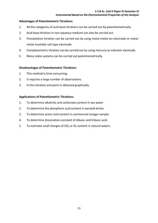 Instrumental methods ii and basics of electrochemistry | PDF