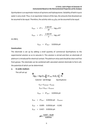 Instrumental methods ii and basics of electrochemistry | PDF