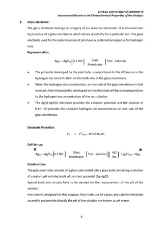 Instrumental methods ii and basics of electrochemistry | PDF