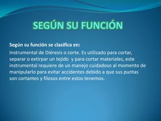 Instrumental quirurgico | PPTX
