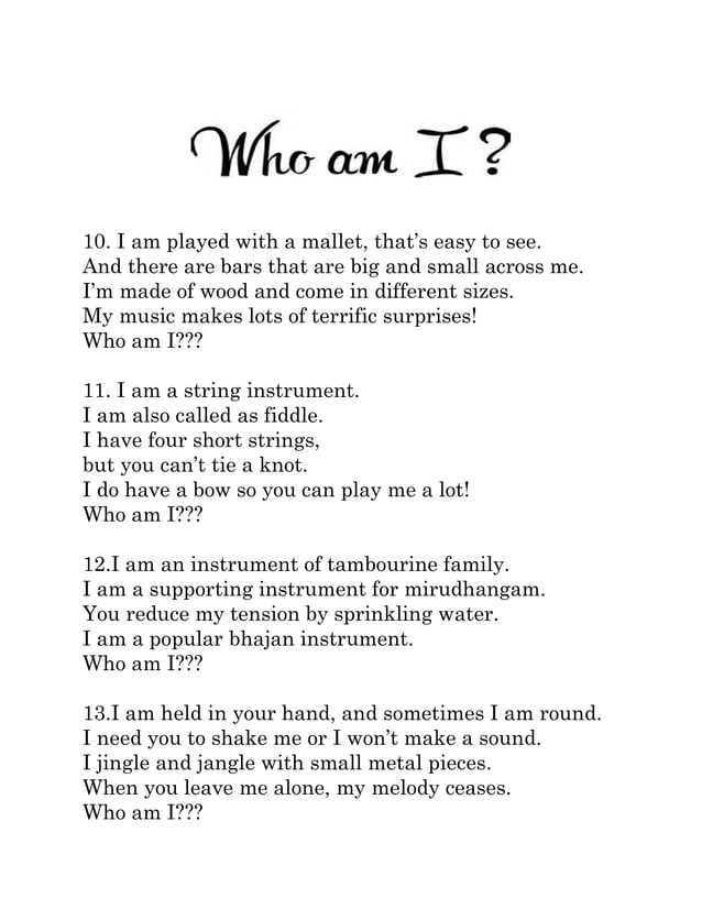 Instrumental riddles | PDF