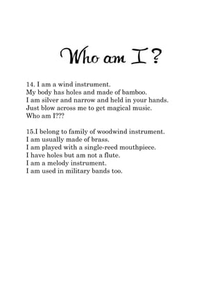 Instrumental riddles | PDF