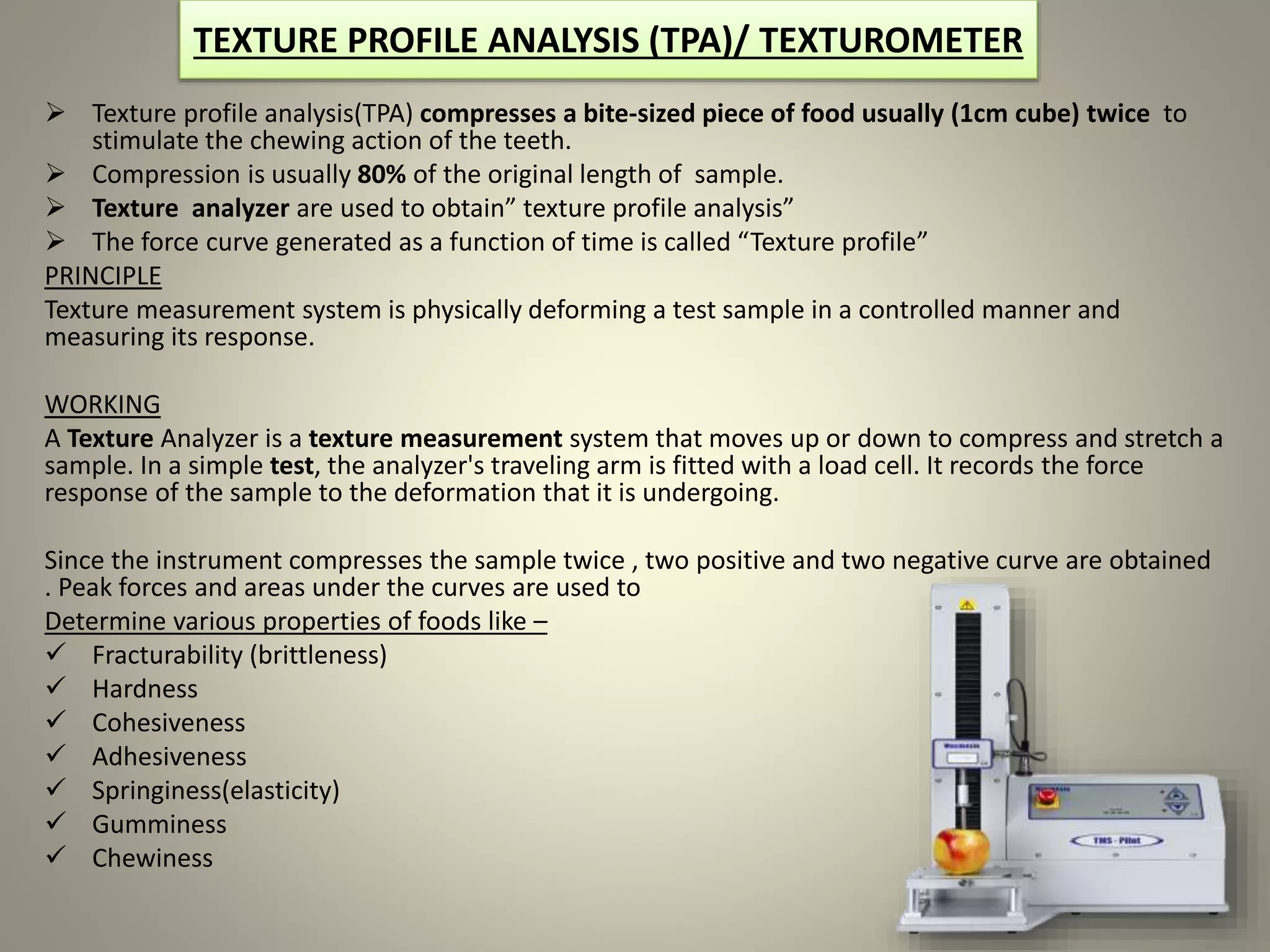 Instrumental sensory analysis of food quality | PPTX