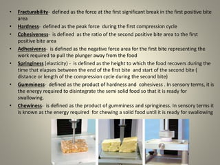 Instrumental sensory analysis of food quality | PPTX