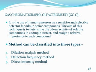 Instrumental techniques of flavor evaluation | PPTX