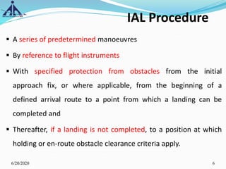 Instrument approach procedures GSR 751 E provision & PANS OPS ops | PPT