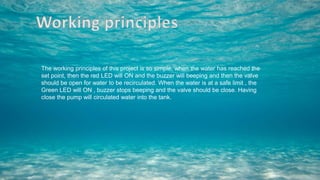 Arduino Water level tank with Ultrasonic sensor | PPT