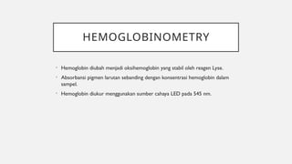 INSTRUMENTASI HEMATOLOGY ANALYZER 01 .pptx