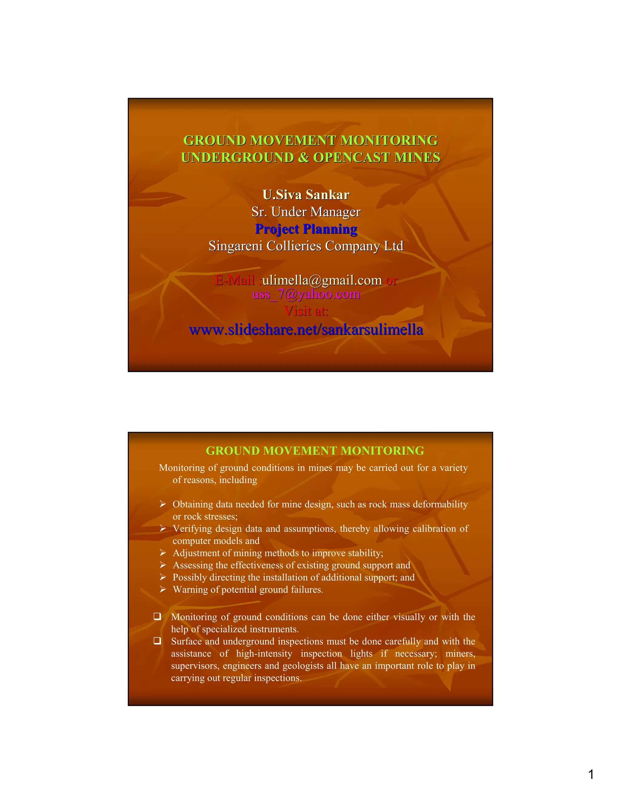 strata monitoring Instrumentation | PDF