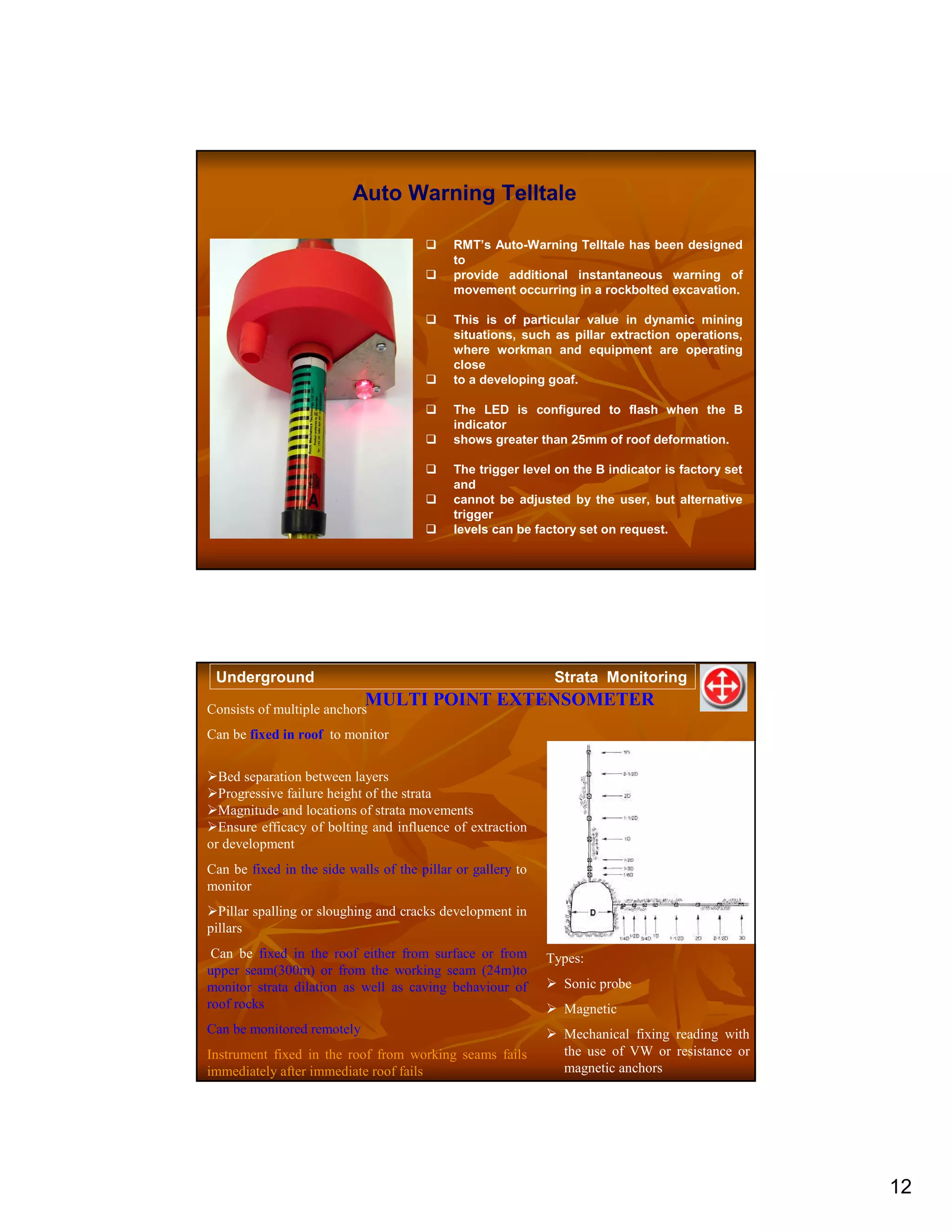 strata monitoring Instrumentation | PDF