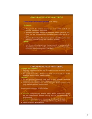 strata monitoring Instrumentation | PDF
