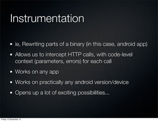 Reverse engineering and instrumentation of android apps | PDF