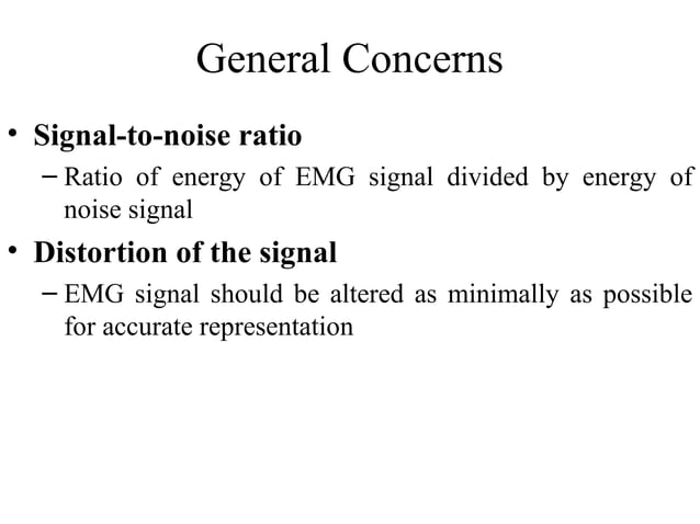 EMG Instrumentation | PPT | Technology & Computing