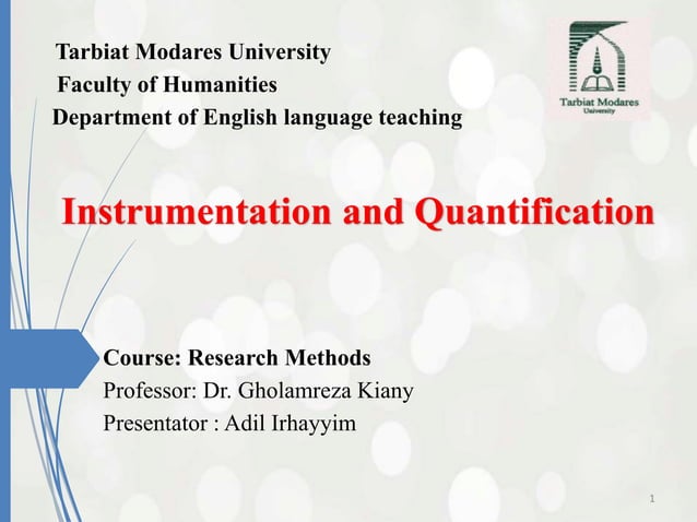 Instrumentation | PPT