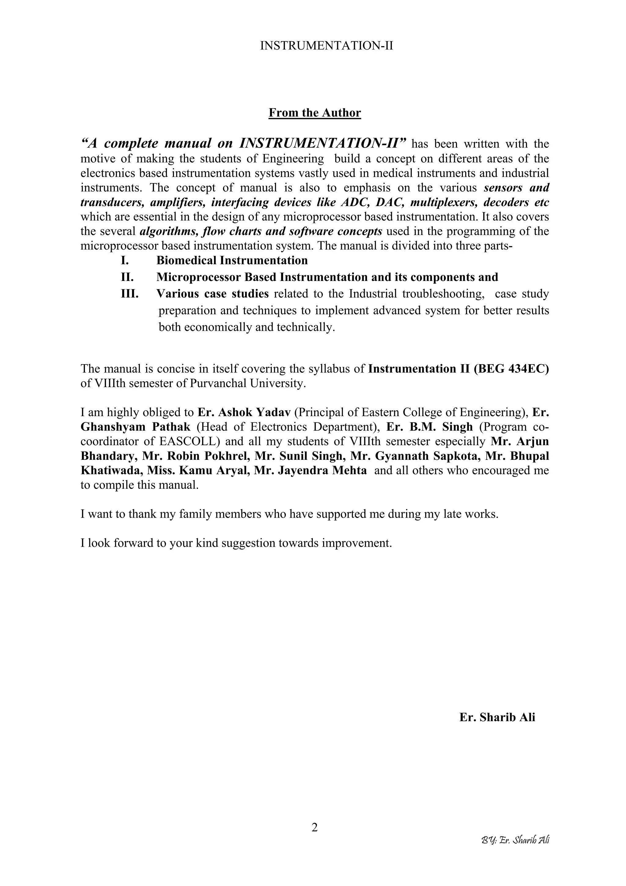 Instrumentation | PDF