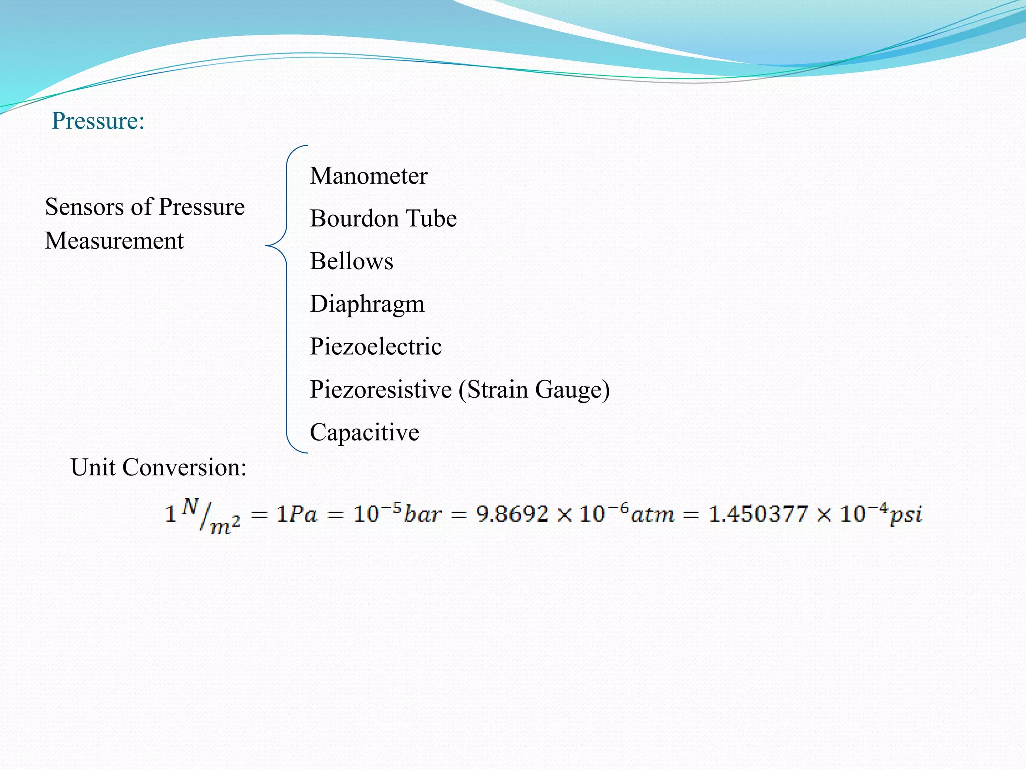 Instrumentation measurement principles | PPSX