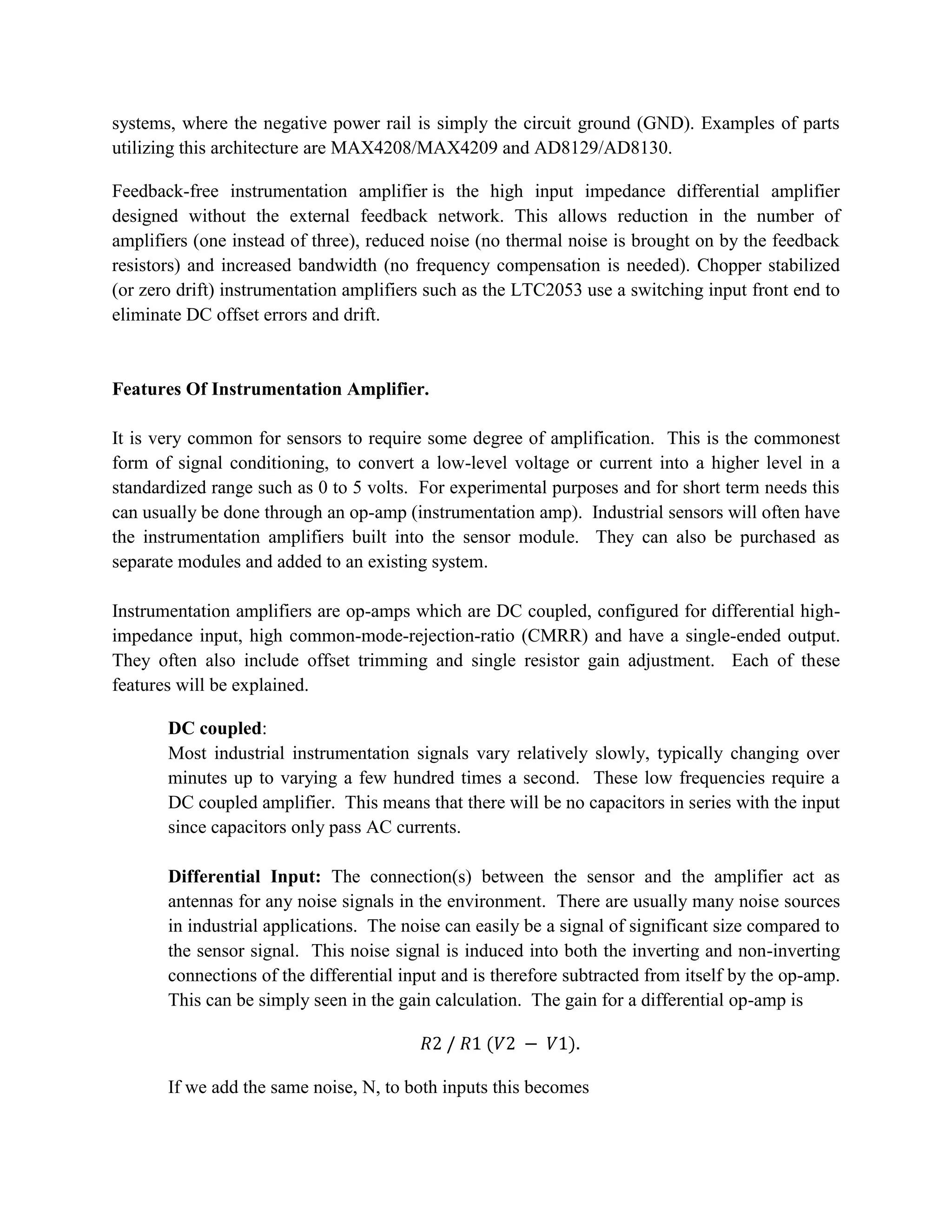 Instrumentational Amplifier | DOCX