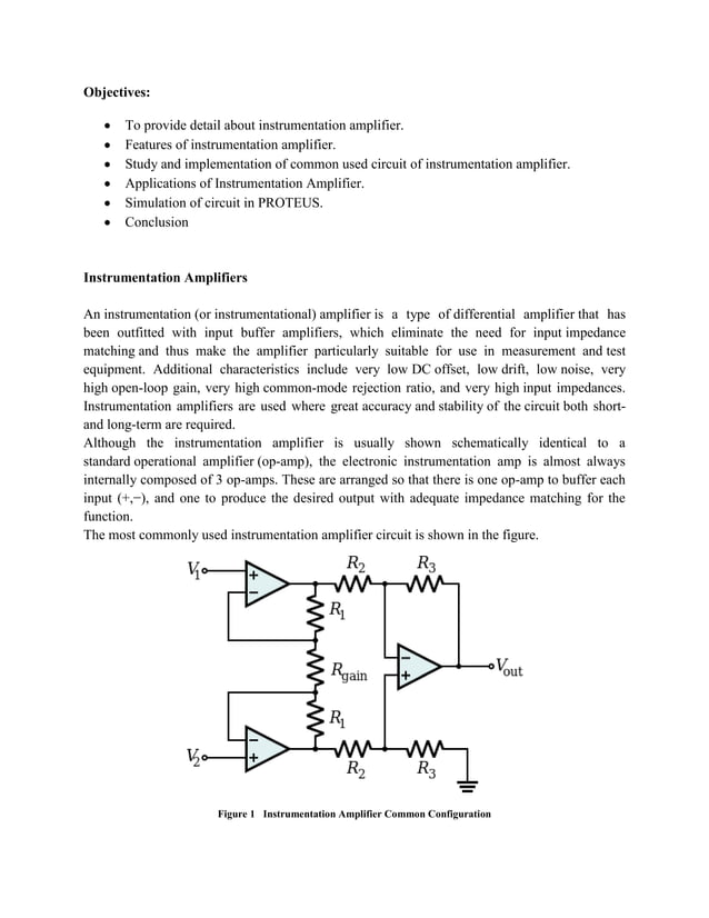 Instrumentational Amplifier | DOCX | Digital Audio | Computer Software ...