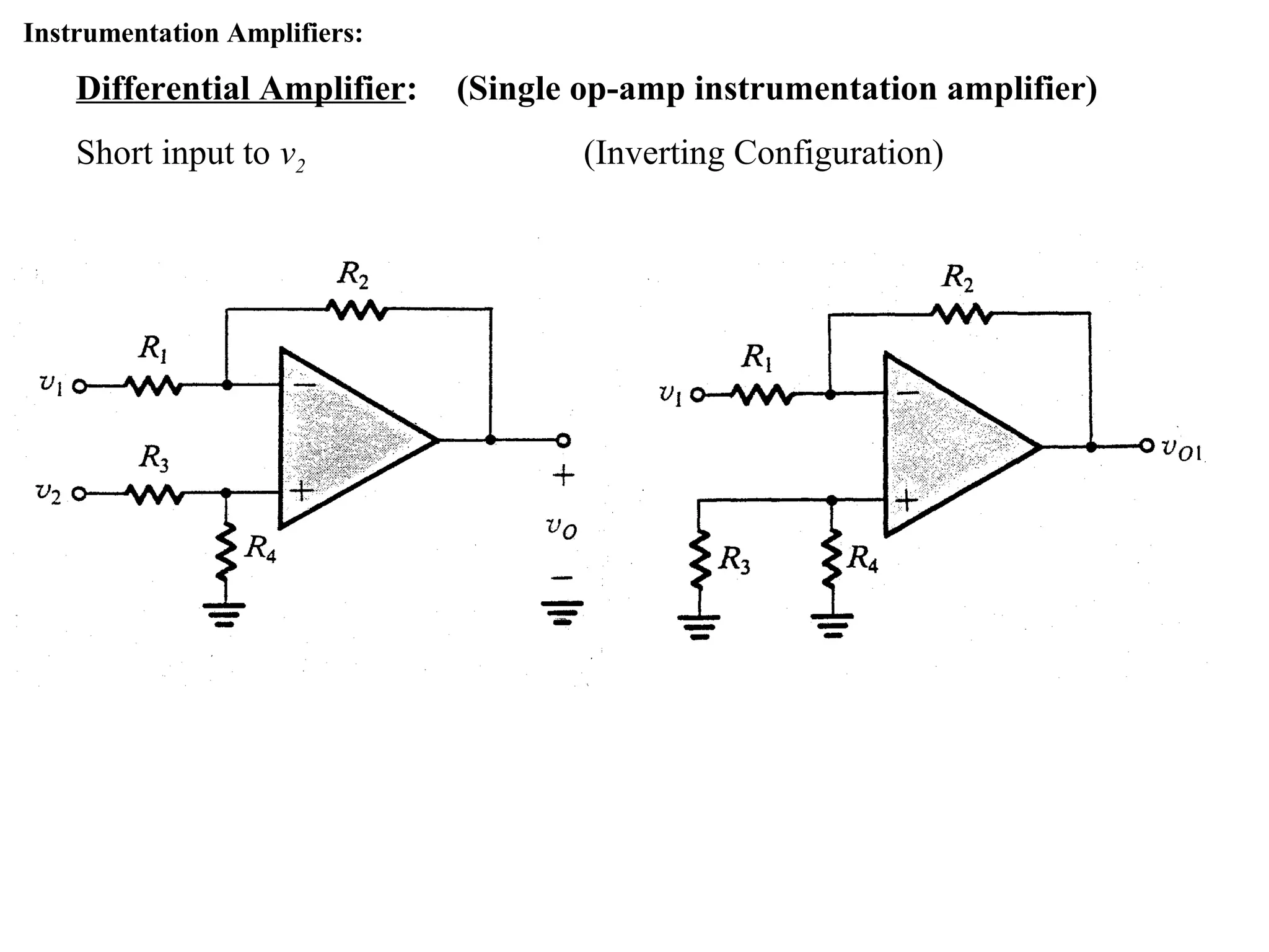 Instrumentation amplifiers | PPT