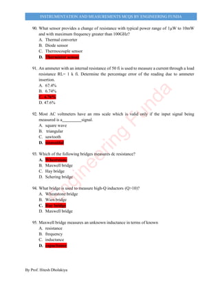 Instrumentation and Measurements MCQ - 6.pdf