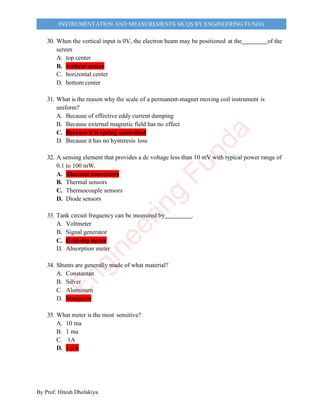 Instrumentation and Measurements MCQ - 6.pdf