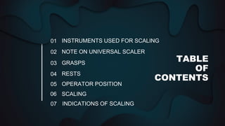 Instrumentation and Oral Prophylaxis | PPTX