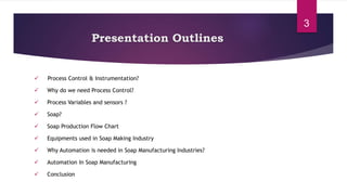 Instrumentation and process control in soap making industry | PPTX