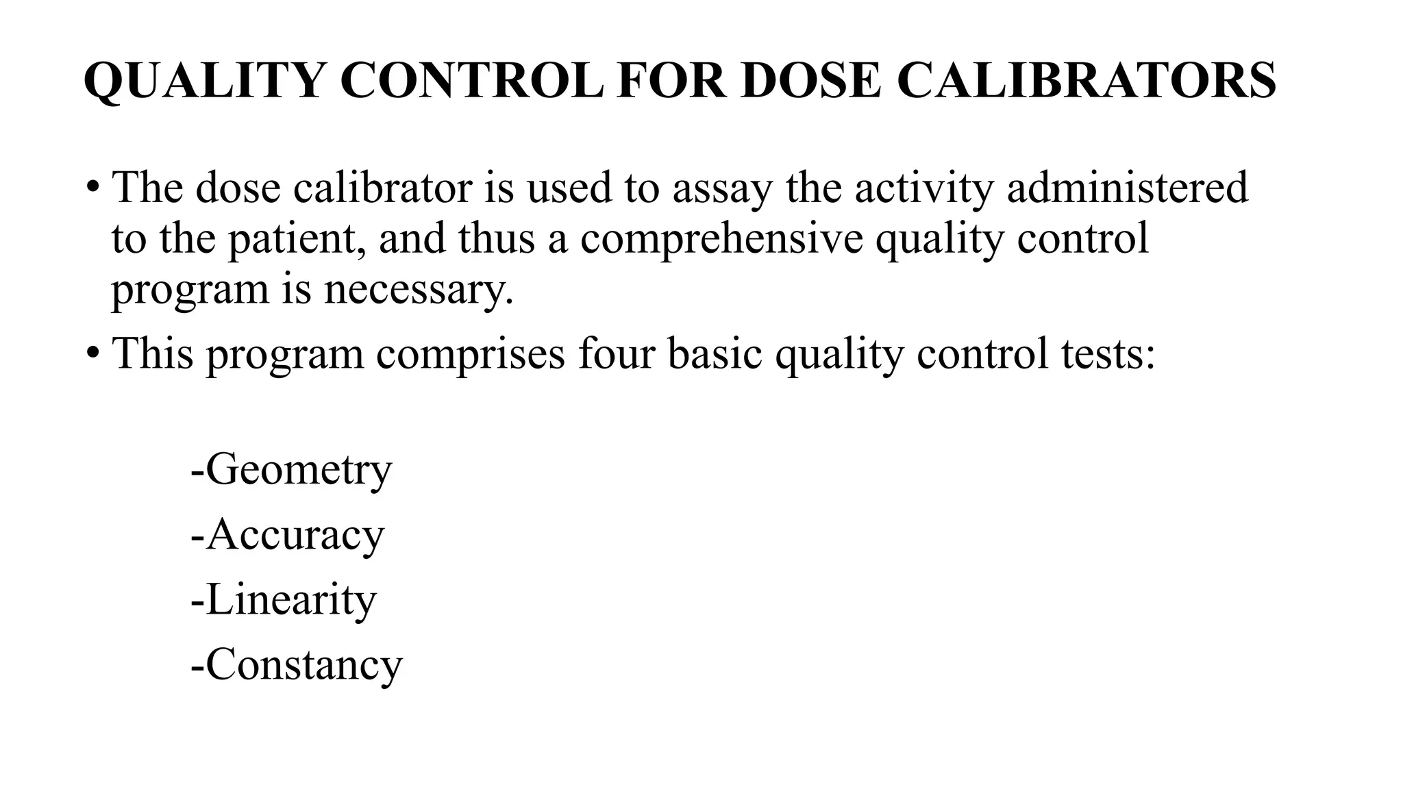 Nuclear Medicine Instrumentation and quality control presentation | PPTX