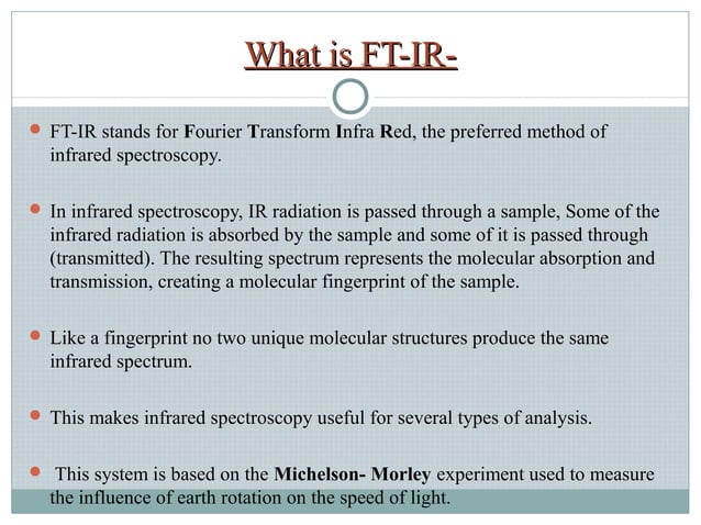 FT-IR spectroscopy Instrumentation and Application, By- Anubhav singh ...