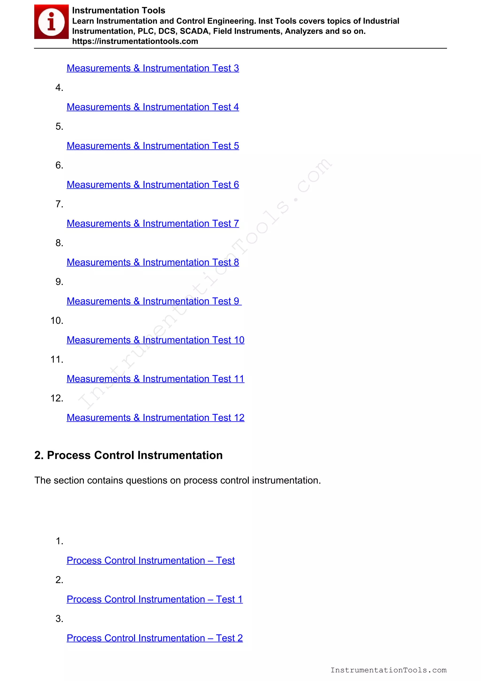 Instrumentation engineering multiple choice questions | PDF