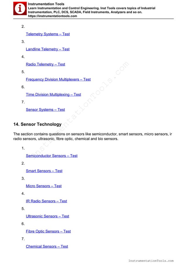 Instrumentation engineering multiple choice questions | PDF