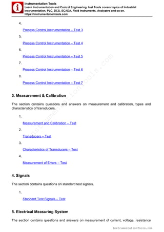 Instrumentation engineering multiple choice questions | PDF