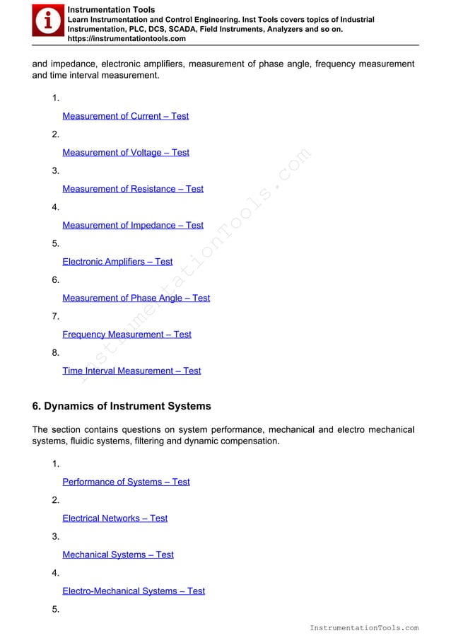 Instrumentation engineering multiple choice questions | PDF