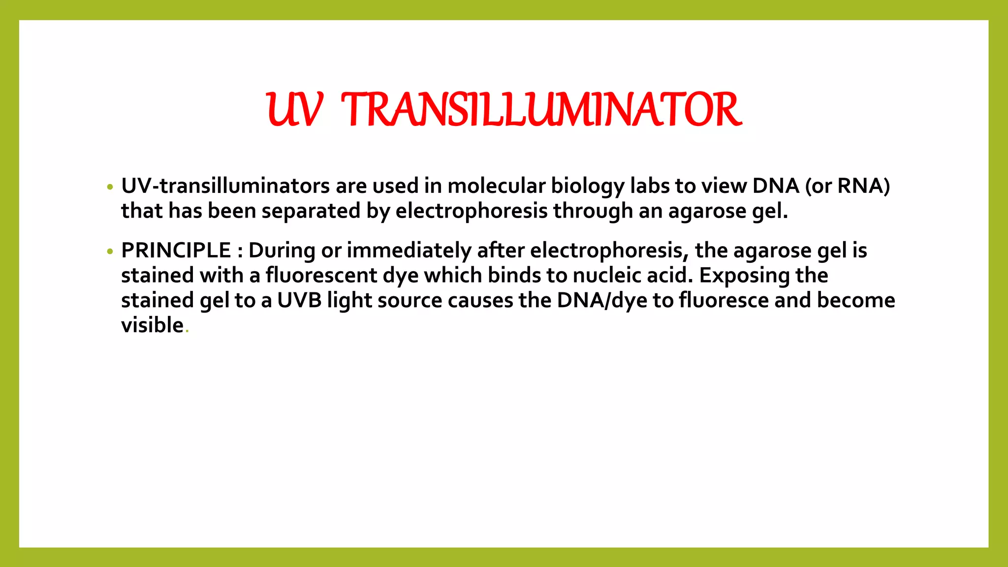 Instrumentation in biotechnology lab | PPTX