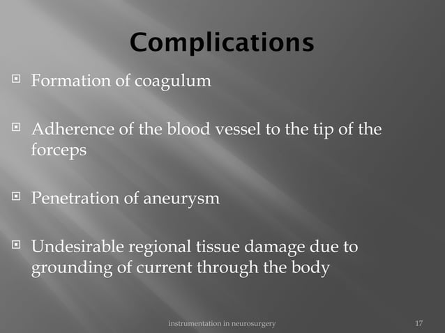 Instrumentation In Neurosurgery Coagulators Drills Cusa And Retractors ...
