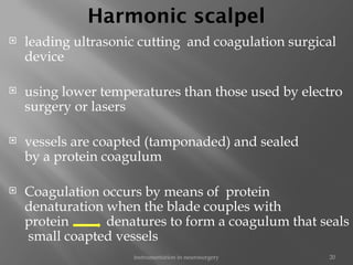 Instrumentation In Neurosurgery Coagulators Drills Cusa And Retractors ...