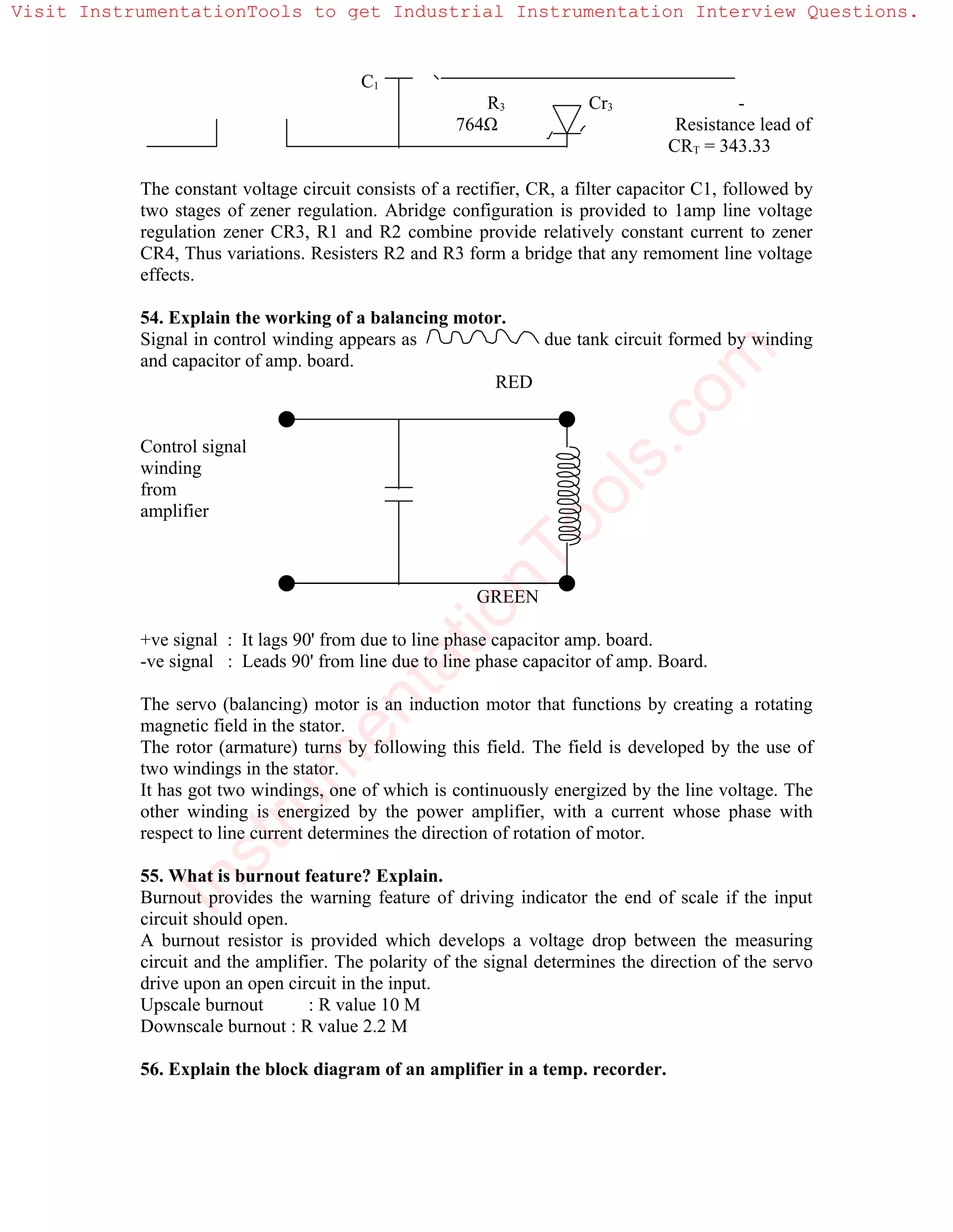 Instrumentation Interview Questions Download | PDF