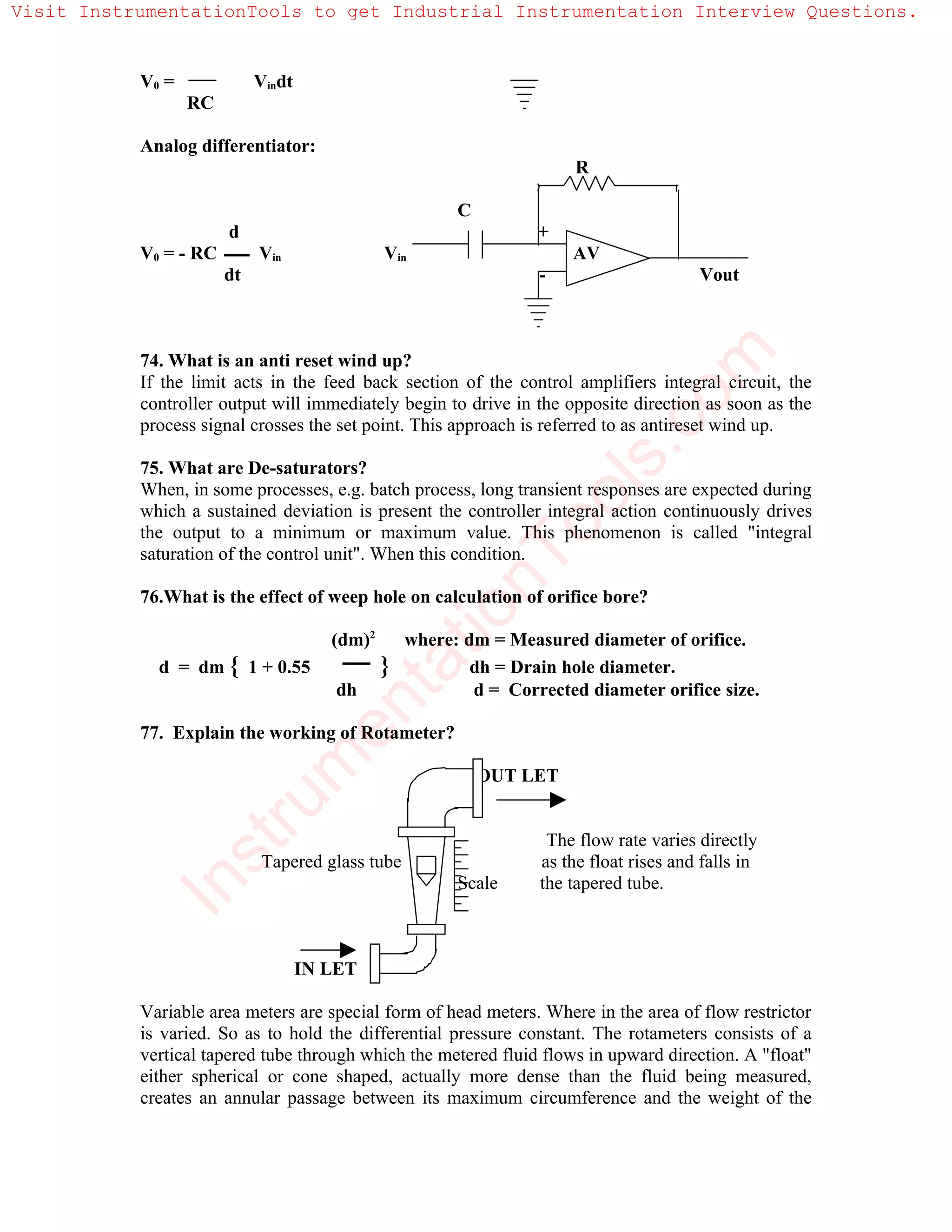 Instrumentation Interview Questions Download | PDF | Chemistry | Science