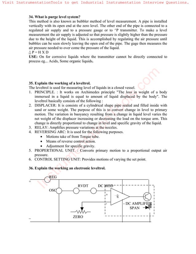 Instrumentation Interview Questions Download | PDF | Chemistry | Science